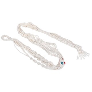 2pcs Macrame Hanging Planter, 41.3" Hanging Plant Net with Tassels ...