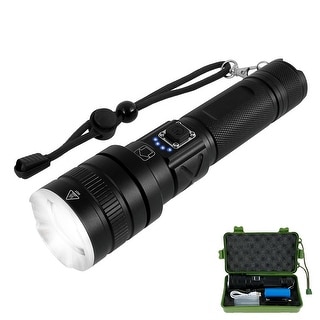 LED Flashlight Rechargeable Military Flashlight Zoomable 5 Modes - Bed ...