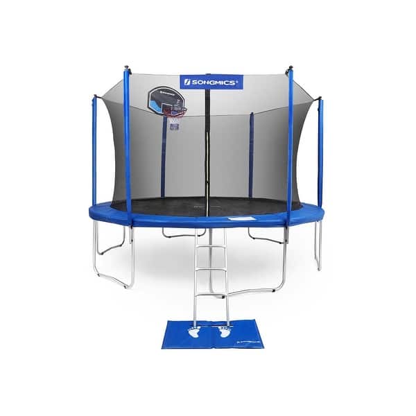 SONGMICS Outdoor Trampoline 15-Feet for Kids with Basketball Hoop and ...