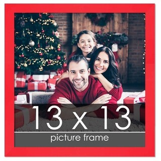 13x13 Contemporary Complete Wood Square Picture Frame with UV Acrylic ...