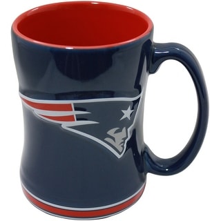 New England Patriots 15 Ounce Sculpted Logo Relief Coffee Mug - Bed ...