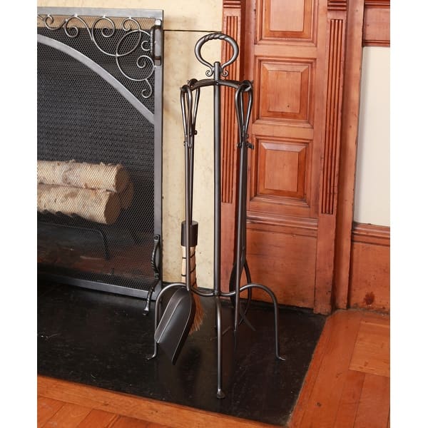 Minuteman International Loop Fireplace Set of 4 Tools, 31 Inch Tall ...