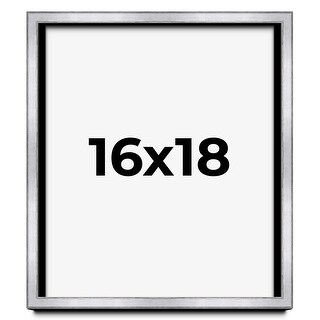 16x18 Shadow Box Frame Silver | 1.375 Inches Deep Real Wood - Bed Bath ...