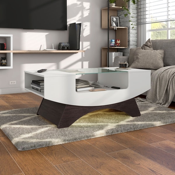 Furniture of America Angelic Contemporary Storage Coffee Table with ...