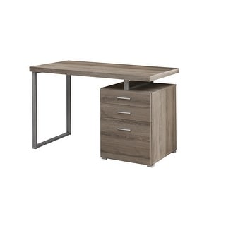 24" Taupe Rectangular Computer Desk With Three Drawers - Bed Bath ...