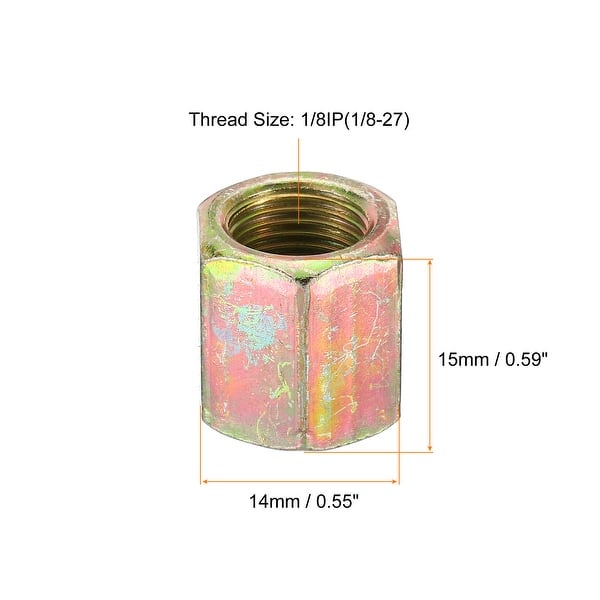 1/8IP Hex Coupling Nut Female Connector 15mm Sleeve Nut Pipe Joint ...