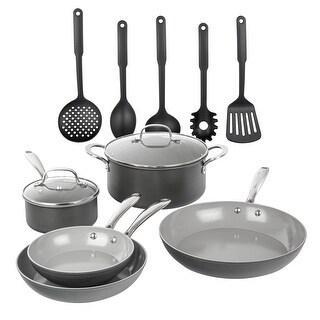13-Piece Hard Anodized Nonstick Cookware Set - Bed Bath & Beyond - 40446224