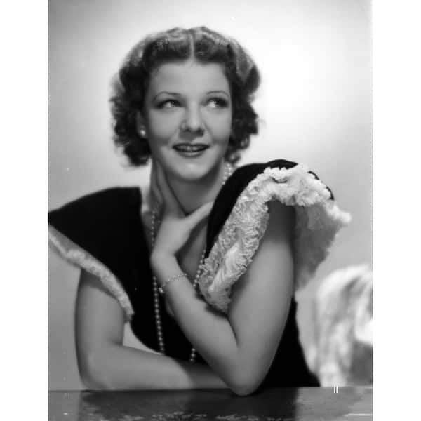 Elissa Landi Leaning on Table and smiling Photo Print - Bed Bath ...