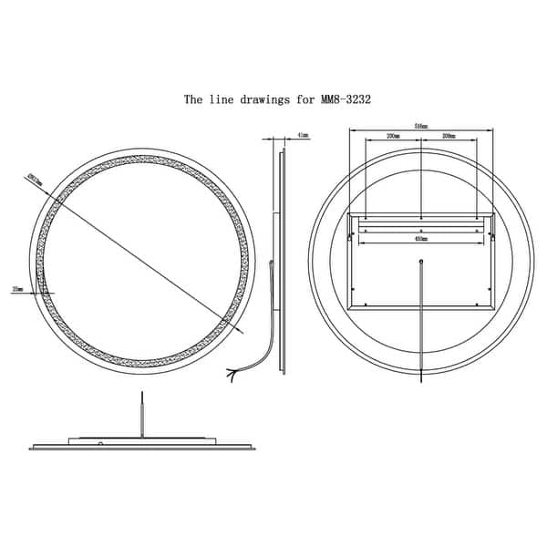 Modern Mirrors Solstice Round LED Lighted Bathroom Vanity Mirror, Wall ...