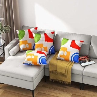 4PCS Square Throw Pillows Removable & Washable Velvet Pillow - Bed Bath ...