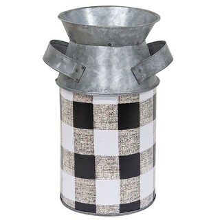 Black & White Buffalo Check Milk Can Small - Bed Bath & Beyond - 36295976