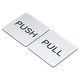 4Pcs Push Pull Door Sign Adhesive Square Acrylic Sticker Marker Silver ...