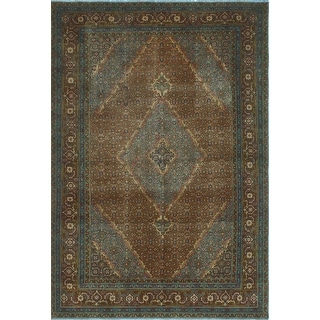 Fine Vintage Distressed Sophia Brown/Blue Rug - 6'4" x 9'3" - Bed Bath ...