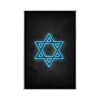 iCanvas "David Star Neon" by Durro Art Framed - Bed Bath & Beyond ...