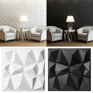 33Pcs Diamond Design PVC 3D Wall Panels - Bed Bath & Beyond - 40260237