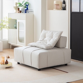 Grondin Modular Design Square Armless Single Sofa Accent Recliner ...