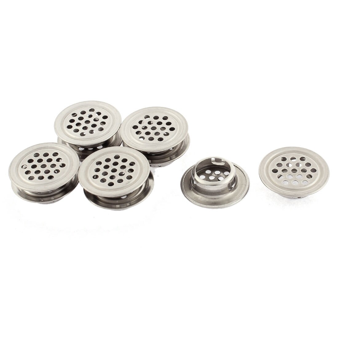 35mm Dia Round Shape Flat Mesh Hole Air Vent Ventilation Louver 4pcs ...