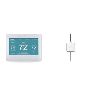 Smart Color Thermostat + C-Wire Adapter,Temperature Display - Bed Bath ...