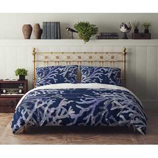 CORAL NAVY Comforter Set By Kavka Designs - Bed Bath & Beyond - 38973870
