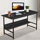 Office Desks Computer Desk Rustic Wood Tone Table Plain Simple Lap Desk ...