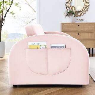 Modern 55.5" Pull out Sleep Sofa Bed 2 Seater Loveseats Sofa Couch with ...