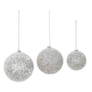 Novica Handmade Silver Magic Beaded Ornaments - Bed Bath & Beyond ...