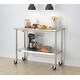 TRINITY Stainless Steel Table with Wheels - Overstock - 6308406
