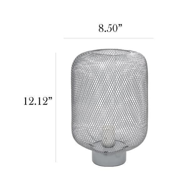 Simple Designs Metal Mesh Industrial Table Lamp - Bed Bath & Beyond ...
