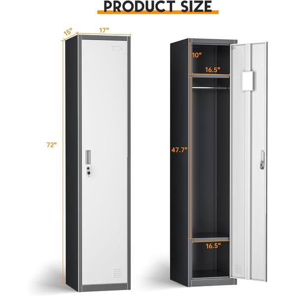72'' H Single Door Metal Locker Storage Cabinet - Bed Bath & Beyond ...