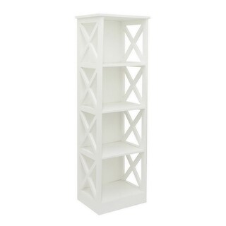 Plutus Brands Storage Rack-white in White Wood - Bed Bath & Beyond ...
