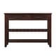 42 Inch Console Sofa Table with 2 Storage Drawer, 2 Tiers Entryway ...