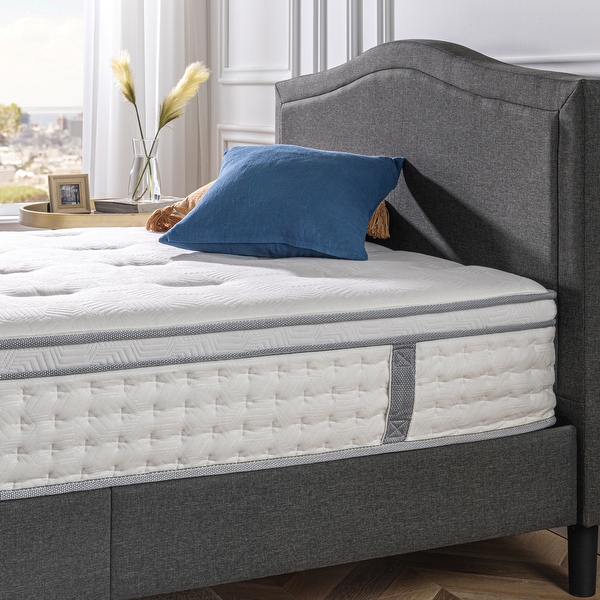 Zinus 13 inch euro top pocket spring hybrid mattress store