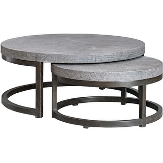 Uttermost Aiyara 42-1/2" Wide Industrial Urban Nesting Coffee Tables ...
