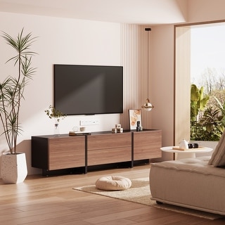 Entertainment Center w/2 Wood -grain Drawers Outward opening Doors - 78 ...