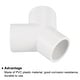 1" PVC Pipe Fittings 3 Way Y Shape Water Joint Connectors Adapters ...