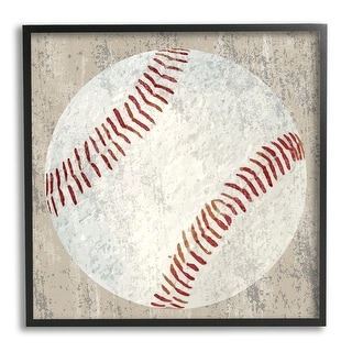 Stupell Rustic Sports Baseball Framed Giclee Art Design by Kim Allen ...