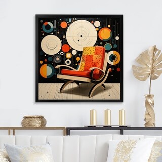 Designart "Colorful Mid Century Eames Elegance III" Mid-century Framed ...