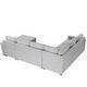L-Shaped Corner Combination Sofa with Ottoman,USB and Type-C Interfaces ...
