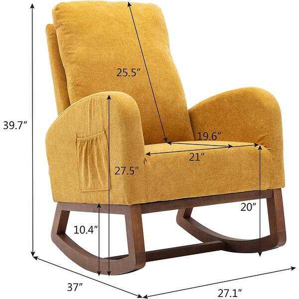 Living Room Rocking Chair Rocking Nursery Modern Lounge Chair - Bed ...