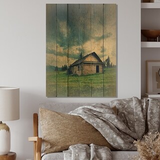 Designart 'Wintage Cottage House' Traditional Wood Wall Art Panels ...