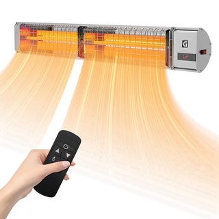 3000W Wall Mounted Electric Patio Heater with Remote Control - Bed Bath ...