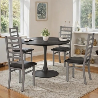 47 Inch Tulip Dining Set with Table and Chairs for Small Spaces, Home ...