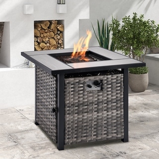 OVIOS Patio Grey Wicker Fire Pit - Bed Bath & Beyond - 35475421