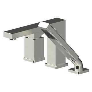 Hotel de Ville 3- Hole Roman Tub Faucet With Hand Shower in Brushed ...