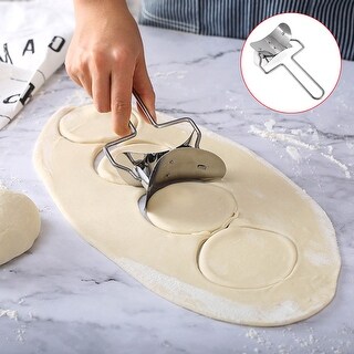 Stainless Steel Dough Cutter Dumpling Skin Pastry Maker Mold Kitchen Cook Tool - Silver - Bed ...