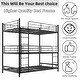 Twin Size Heavy-Duty Triple Frame Bed With Built-In Ladder And Full ...