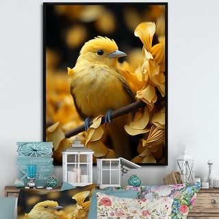 Designart "Bird Contemporary Flock I" Animals Bird Framed Wall Art ...