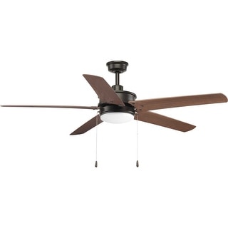 Progress Lighting Whirl 60" 5 Blade Ceiling Fan with Integrated LED ...