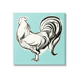 Stupell Modern Rooster Drawing Canvas Wall Art Design by Laura Marr ...