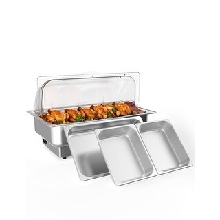 Rectangular Chafing Dish Electric Buffet Set with Temperature Control ...